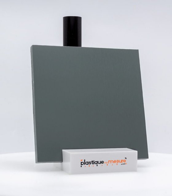 Plaque en PVC rigide opaque blanc et gris à la découpe sur mesure
