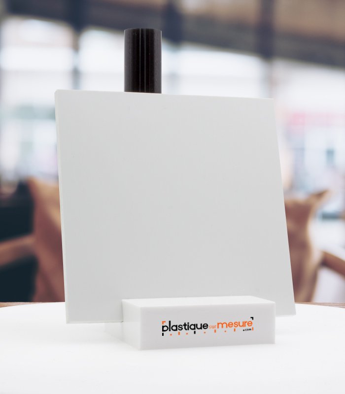 Plaque PVC blanc (satiné opaque) 2mm découpée sur mesure