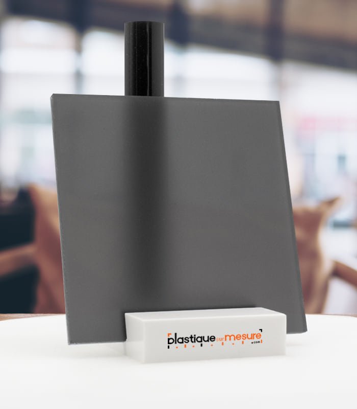 Plaque Plexiglass Noir Satiné 3mm sur Mesure - Coulé | Plastique sur Mesure